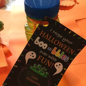 EDITABLE Halloween Bubble Tags, INSTANT DOWNLOAD, Printable Kids Non ...