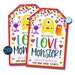 Valentine Love Monster Gift Tags, Gift Labels Valentine's Day Pop Its ...