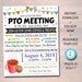 EDITABLE PTO PTA Meeting Informational Flyer Printable | Etsy
