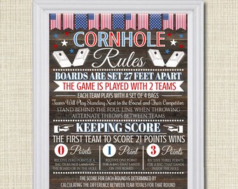 Cornhole Rules Flyer - Etsy