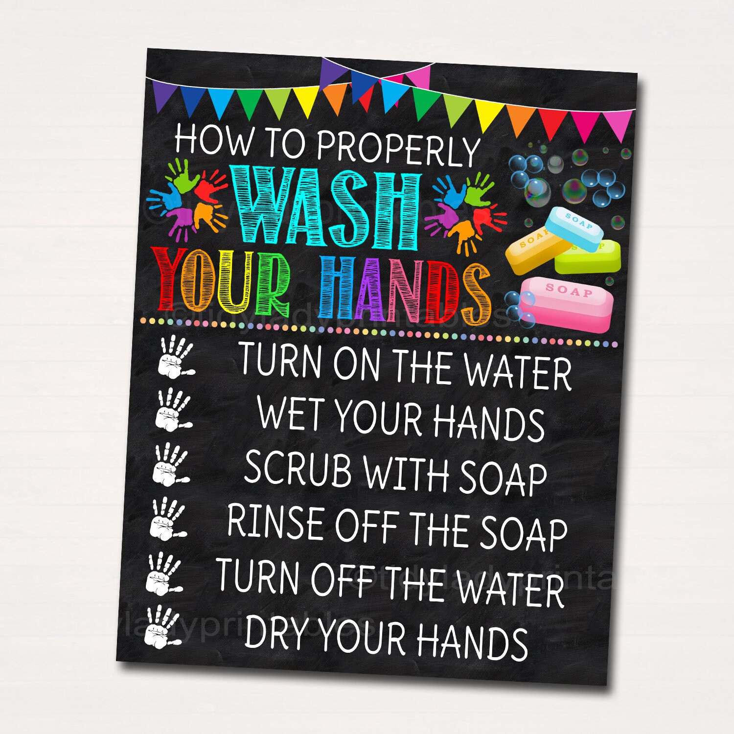 Hand Washing Posters Health Safety Prevention Posters School - Etsy