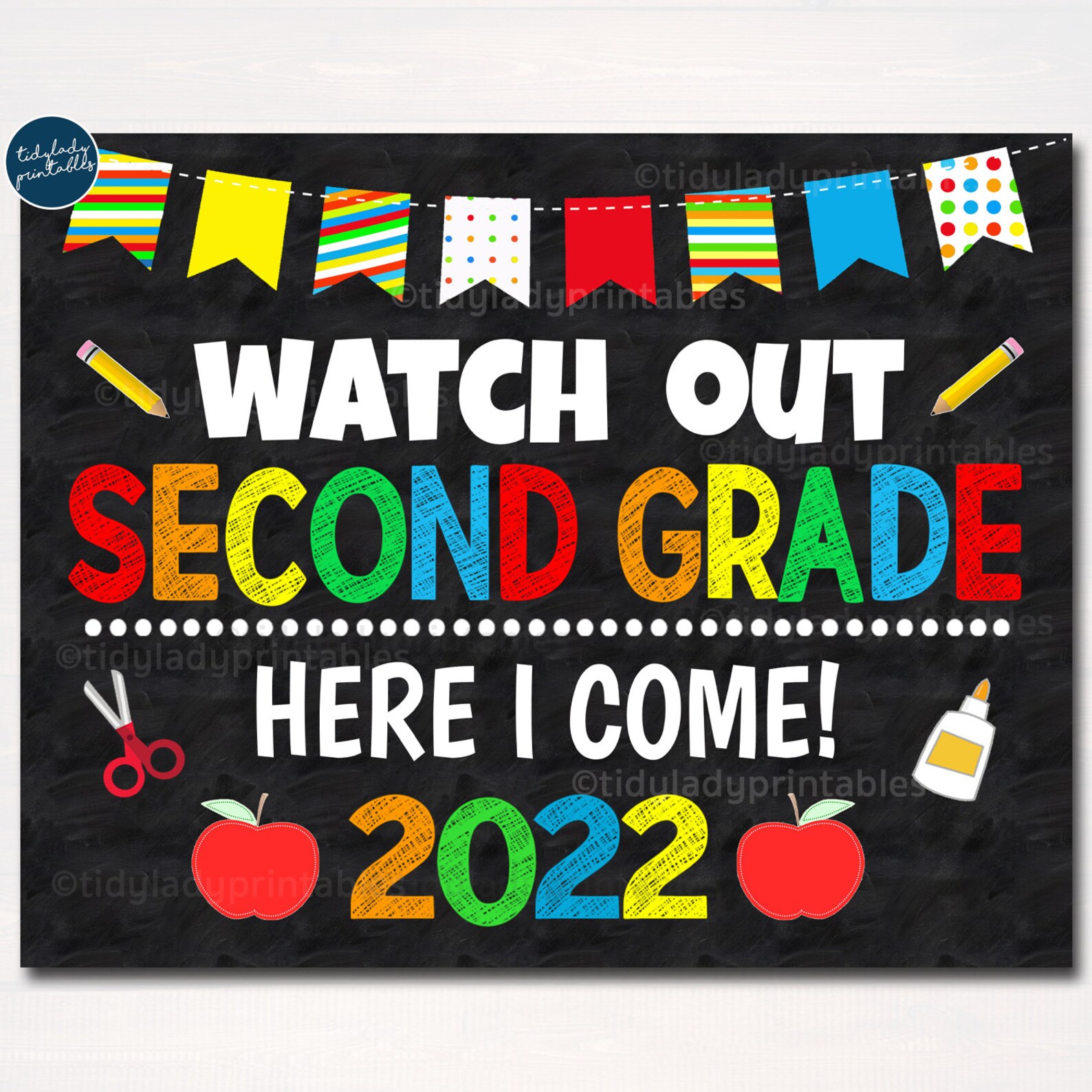 Watch Out Second Grade Here I Come Back to School Printable - Etsy