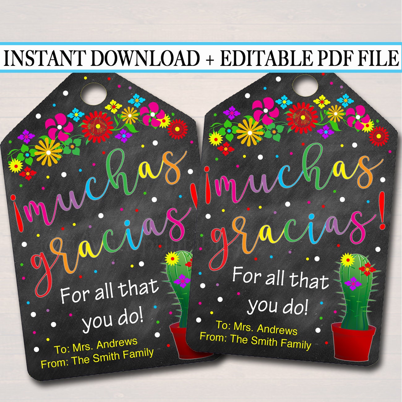 INSTANT DOWNLOAD EDITABLE Fiesta Gift Card Holder Staff Taco Burrito ...