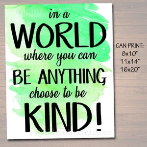 Inspirational Watercolor Printable Poster, School Counselor Teacher ...