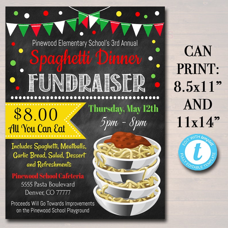 editable-spaghetti-dinner-fundraiser-flyer-pto-pta-church-etsy