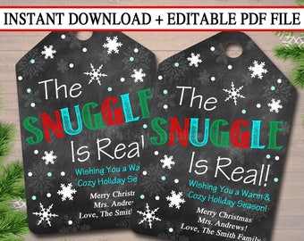 EDITABLE Christmas Movie Gift Tags Secret Santa Printable | Etsy