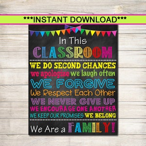Printable Classroom Poster Classroom Decor Teacher | Etsy