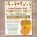 EDITABLE Fall Pumpkin Sale Fundraiser Flyer/poster Printable Invitation ...