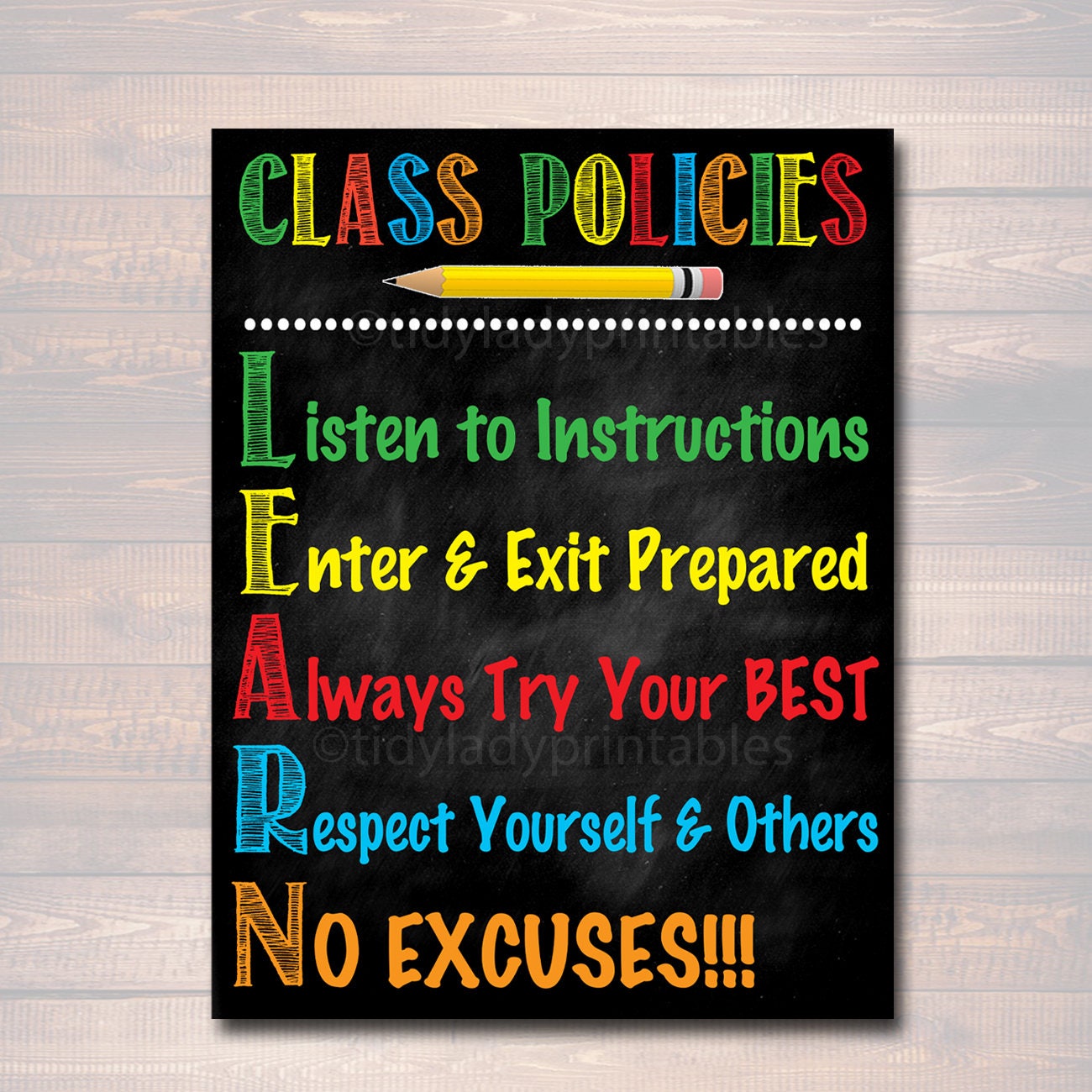 Classroom Decor Classroom Policies Poster Classroom Rules | Etsy