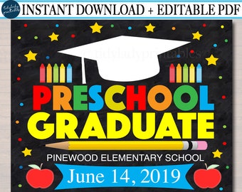 Preschool Graduation Poster | Etsy