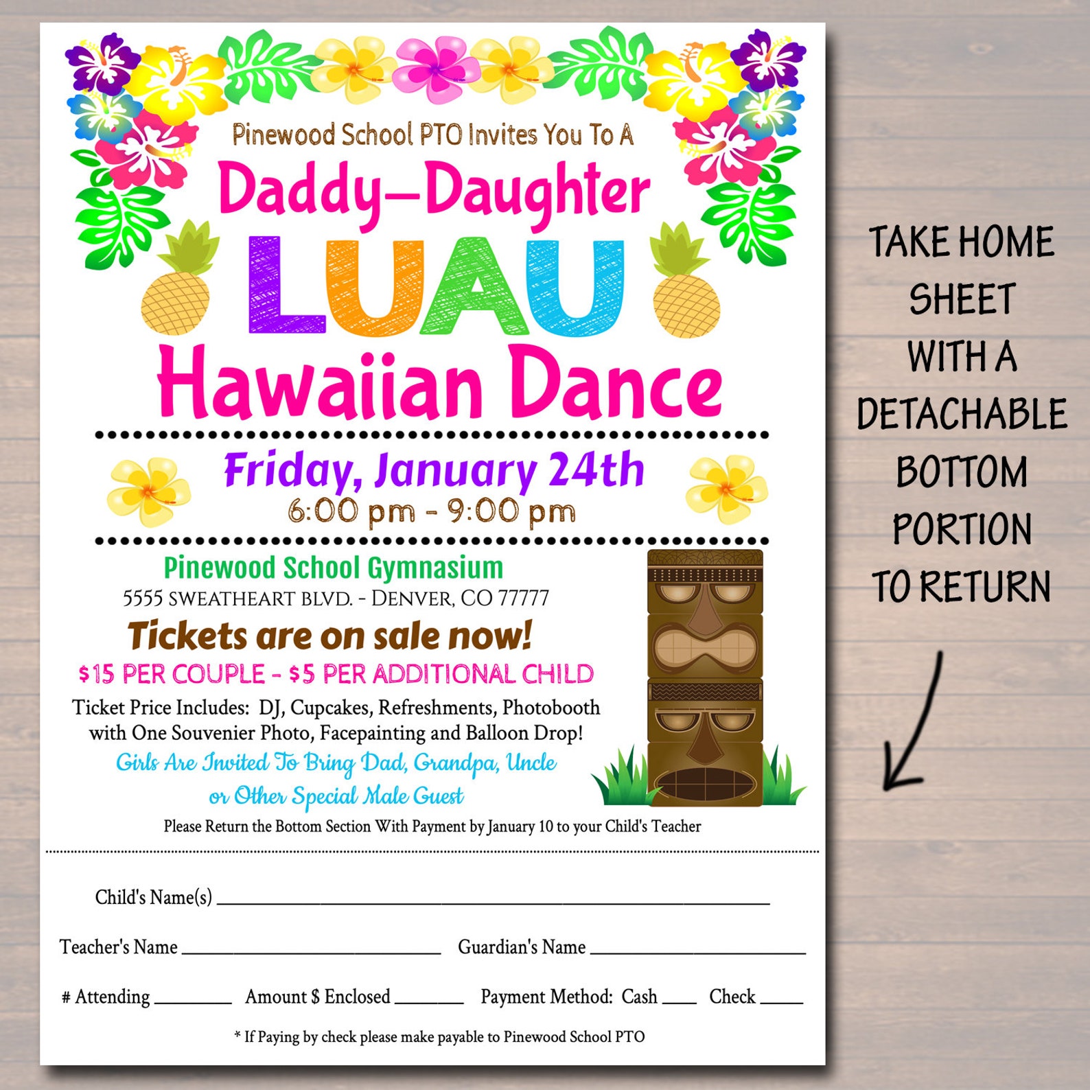 EDITABLE Daddy Daughter Dance Set School Dance Flyer Party - Etsy