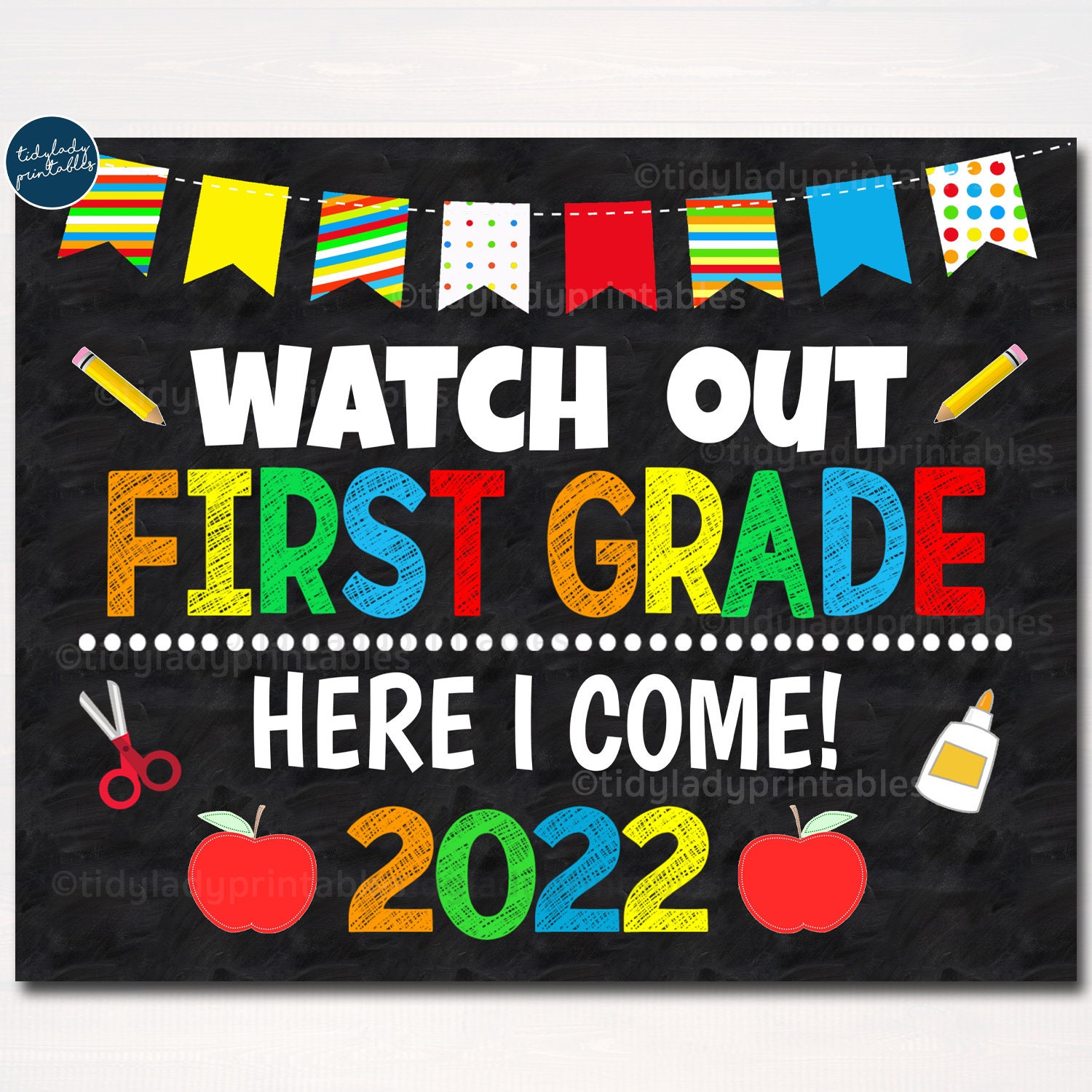 Watch Out First Grade Here I Come Back to School Printable - Etsy UK