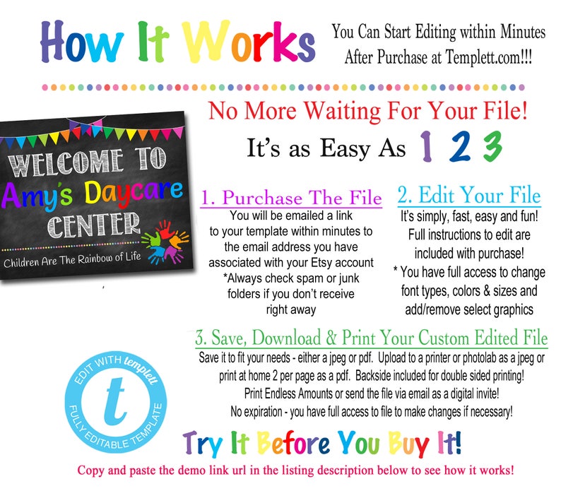 EDITABLE Daycare Door Sign Child Care Sign Daycare Door - Etsy Canada