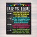 Fair Vs. Equal Classroom Printable Poster, School Counselor Office ...