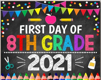 First Day 8th Grade Sign | Etsy