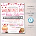 Valentine's Day Bake Sale Flyer, Printable PTA PTO, School Family ...