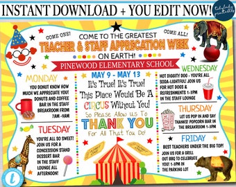 Carnival Teacher Appreciation Theme - Etsy