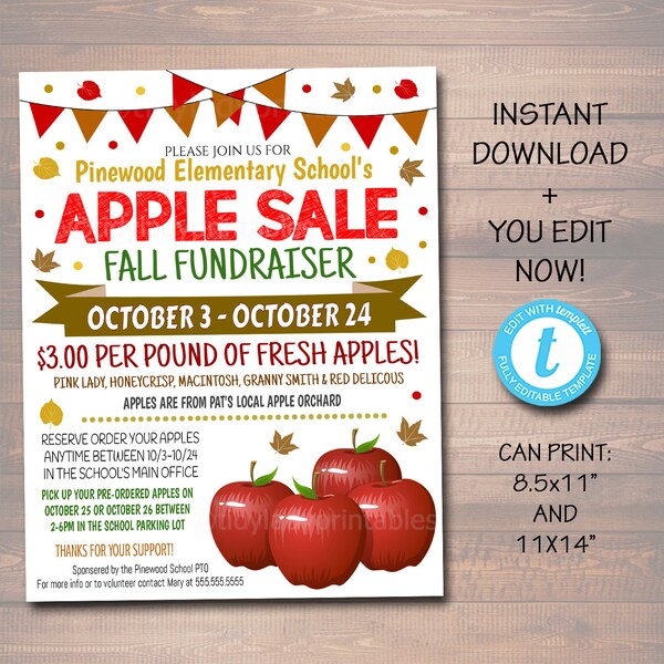 Caramel Apple Invite - Etsy