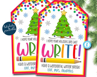 Teacher Gift Pencil Tag - Etsy