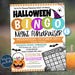 Editable Halloween Bingo Night Flyer: School Fundraiser (digital ...