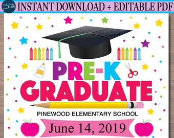 Preschool Graduation Poster | Etsy