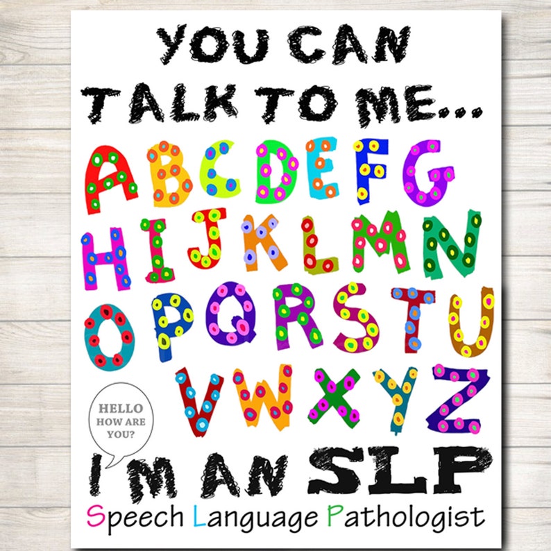 SLP Office Decor Poster Pack: Speech Therapy Art (digital Download) - Etsy