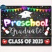 Preschool Graduation Photo Prop End of School Chalkboard - Etsy