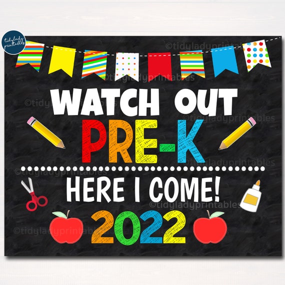Watch Out Pre-K Here I come! Back to School Printable Back to School ...