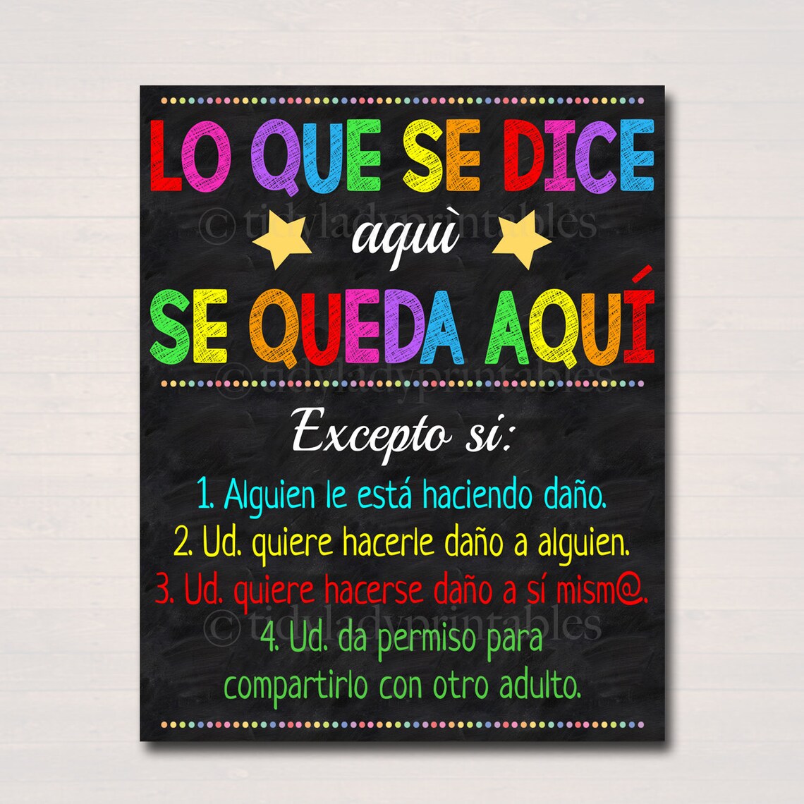 Spanish Counseling Office Poster: Confidentiality Sign (digital ...