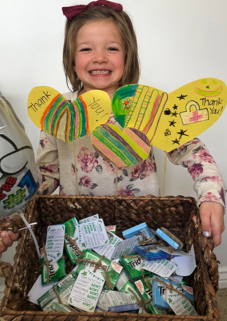 Printable Thank You Tags Volunteer Mint Labels Printable - Etsy Australia