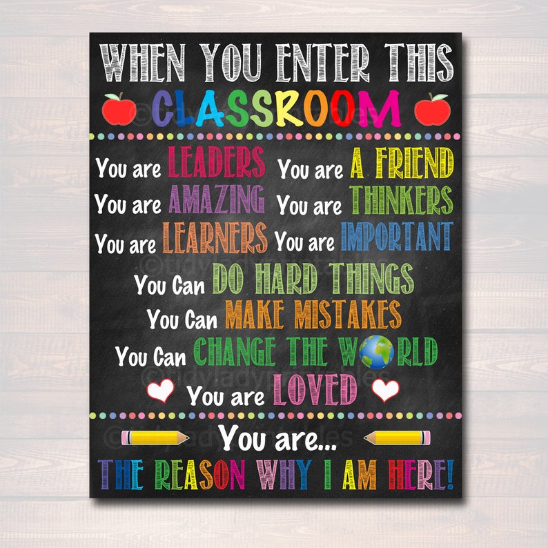 Classroom Rules Poster: Chalkboard Teacher Decor (instant Download) - Etsy