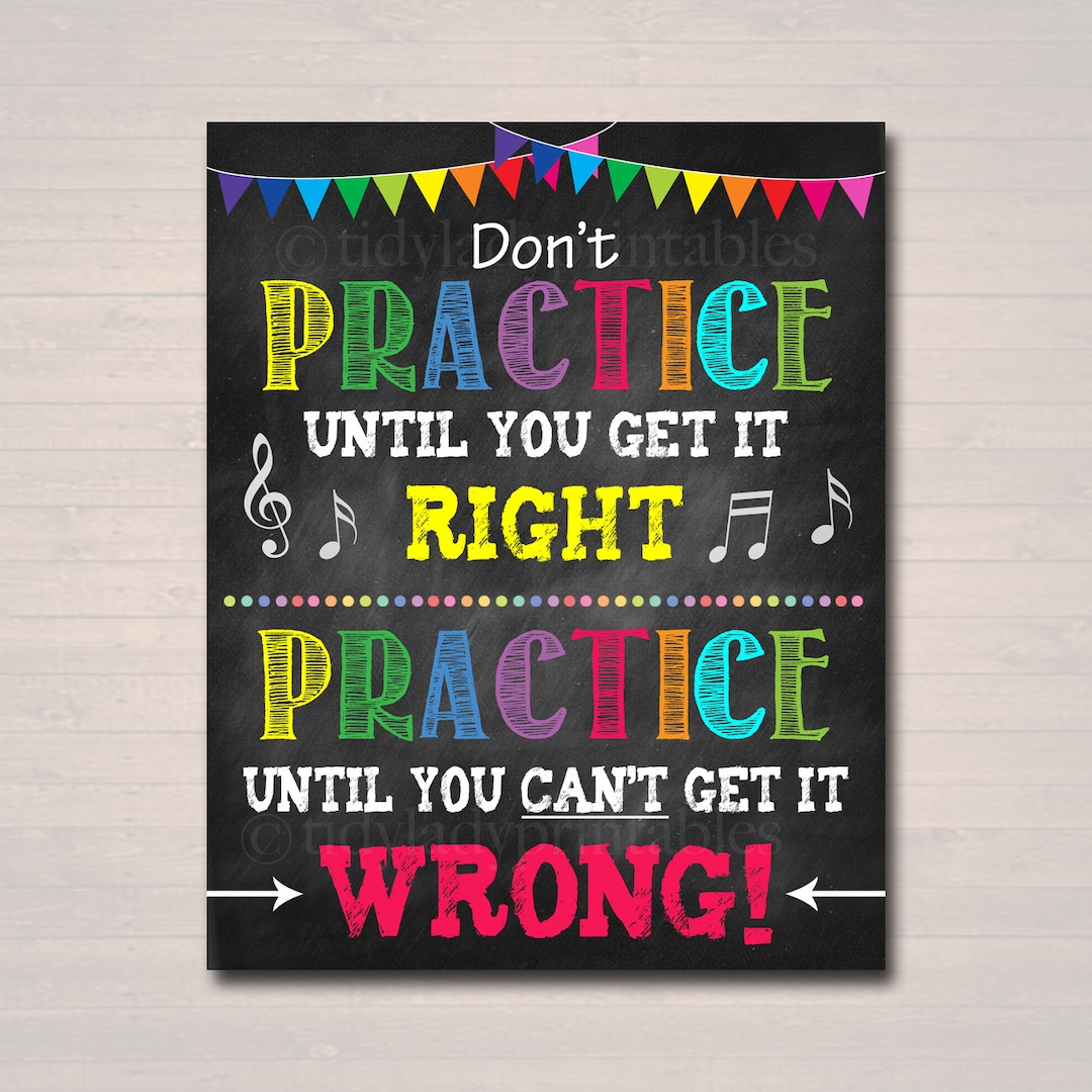 Music Teacher Classroom Printable Poster, Classroom Decor Practice ...