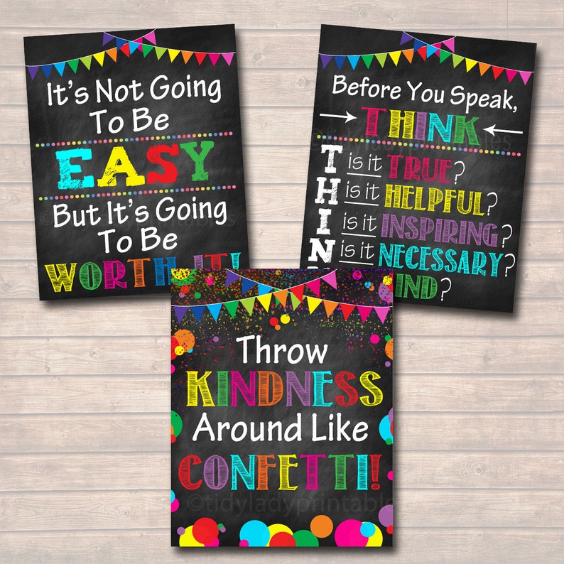 30% off PRINTABLE Classroom Poster Set Decor Motivational - Etsy