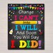 PRINTABLE Change I Can't Into I Will Poster INSTANT - Etsy