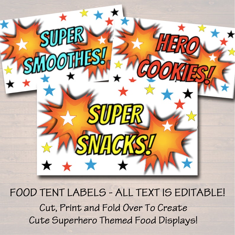 Superhero Teacher Appreciation Decor: Editable Printables (digital ...