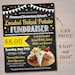 Editable Loaded Baked Potato Fundraiser Flyer & Ticket Set (digital ...