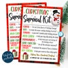 Christmas Survival Kit Printable Tag, Christmas Funny Holiday Gift Idea ...