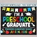 Preschool Graduation Photo Prop Sign, End of School Chalkboard Poster ...