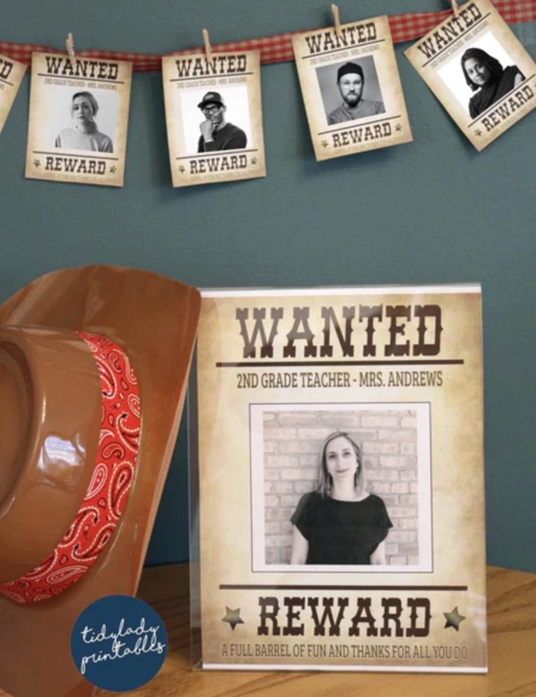 Wild West Wanted Poster, Western Theme Staff Teacher Appreciation Decor ...