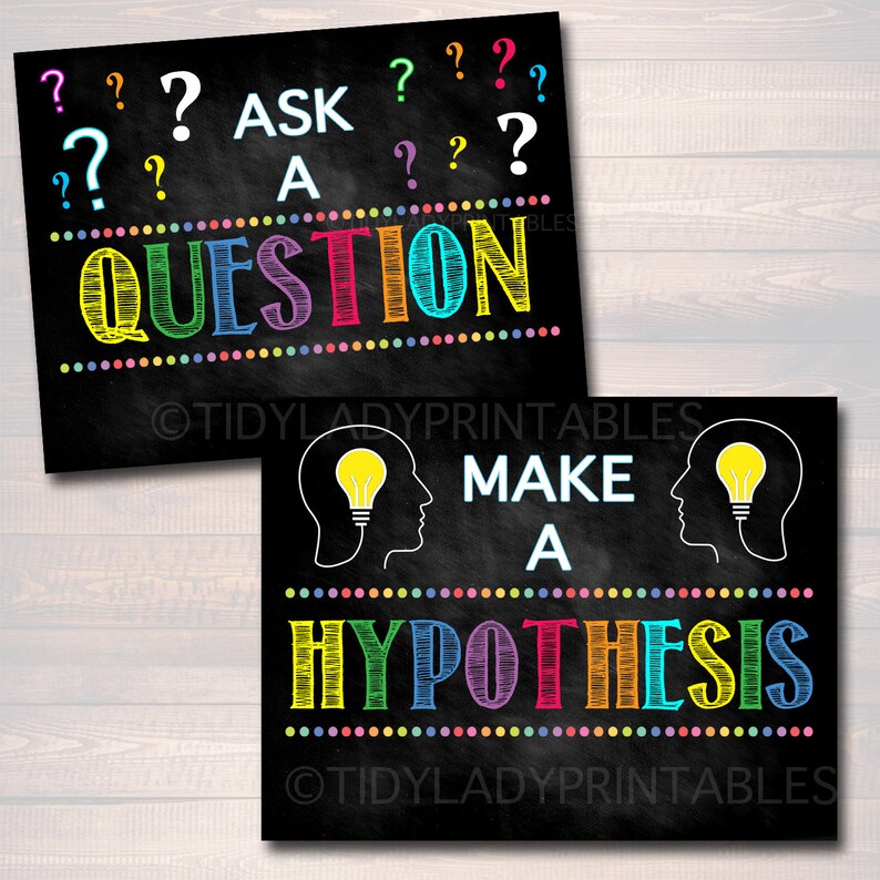 Scientific Method Poster Set: Chalkboard Classroom Decor (digital ...