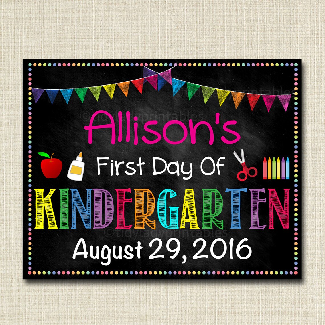 EDITABLE Last Day of School Photo Prop Kindergarten Preschool - Etsy