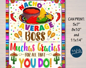 Nacho Average Boss Printable - Etsy