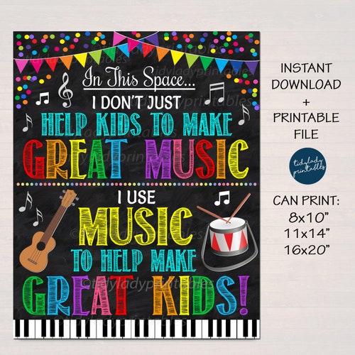 Music Teacher Classroom Door Sign Printable Classroom Decor - Etsy