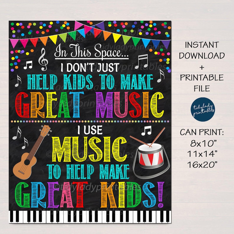 Music Teacher Classroom Printable Poster Band Classroom Decor - Etsy