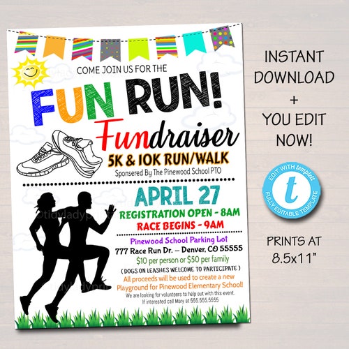 Walkathon Fundraiser Flyer School Community Fundraising Event - Etsy Canada