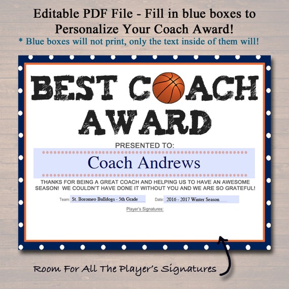 Coach Certificates