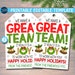 Christmas We Make a GREAT Team Christmas Holiday Appreciation Gift Tag ...