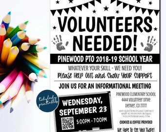 School Pto/pta Recruitment Flyer, Printable Handout, Fundraiser Event ...