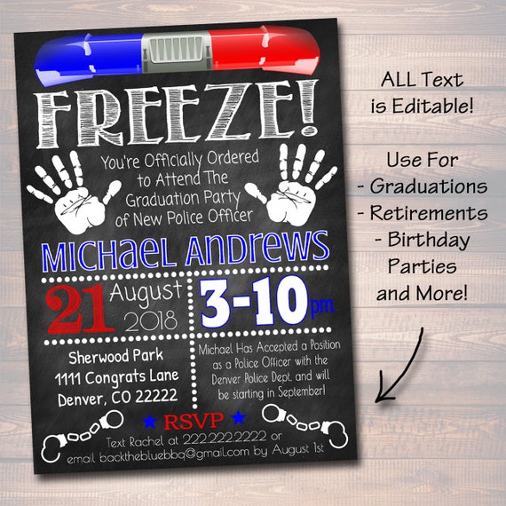 Police Academy Graduation Party Ideas