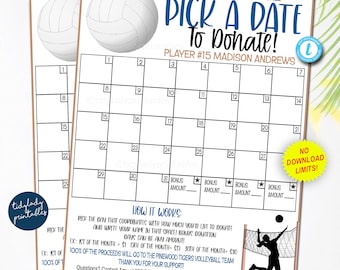 EDITABLE Volleyball Fundraiser Flyer Template Charity Non - Etsy